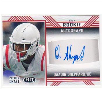 Signed Rookie - Qaadir Sheppard 2020 Sage Hit Rookie Certified ...