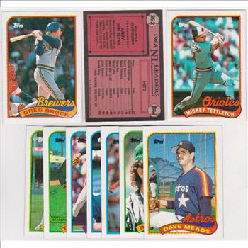 ERROR LOT - 10 Different 1989 Topps Baseball Wrong Back Errors - Mickey ...