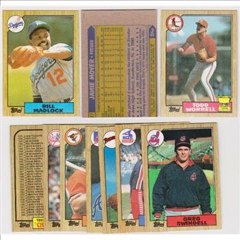 ERROR LOT - 10 Different 1987 Topps Baseball Wrong Back Errors w/ Bill ...