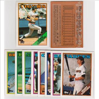 ERROR LOT - 10 Assorted 1988 Topps Baseball Wrong Back Errors w/ Kirk ...