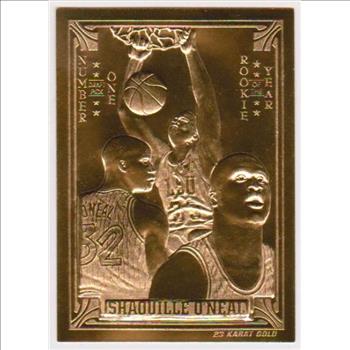 23 kt Gold - Shaquille O'Neal 1994 Classic Gold Card (1/24,900 ...