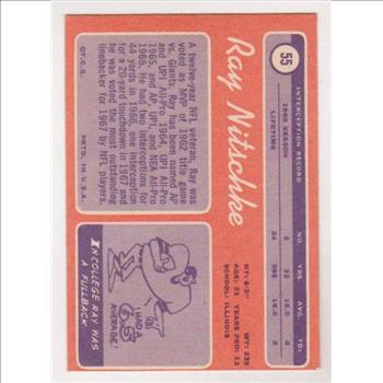 1970 Topps Ray Nitschke #55 Card - HOF'er | Property Room