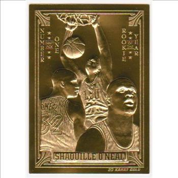 23 kt Gold - Shaquille O'Neal 1994 Classic Gold Card (1/24,900 ...