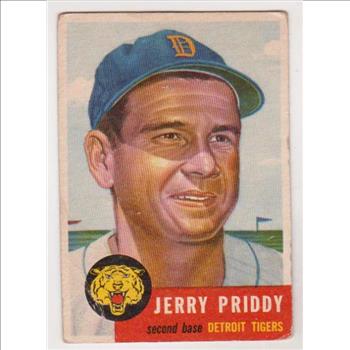 1953 Topps Baseball Jerry Priddy #113 Card | Property Room