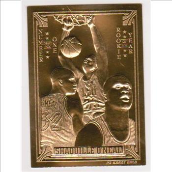 23kt Gold - Shaquille O'Neal 1994 Classic Gold Card (1/24,900 ...