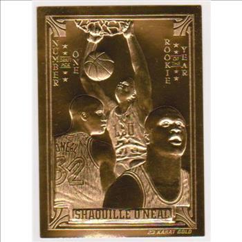 23 kt Gold - Shaquille O'Neal 1994 Classic Gold Card (1/24,900 ...