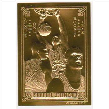23 kt Gold - Shaquille O'Neal 1994 Classic Gold Card (1/24,900 ...
