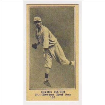 1916 M101-5 Babe Ruth Rookie Reprint Baseball Card | Property Room