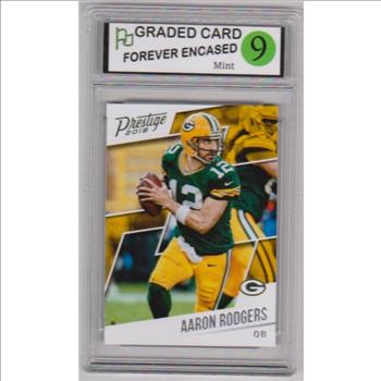 Graded Mint 9 - Aaron Rodgers 2018 Panini Prestige #176 Card | Property ...