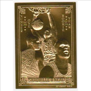 23 kt Gold - Shaquille O'Neal 1994 Classic Gold Card (1/24,900 ...