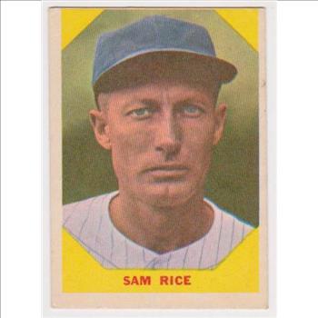 1960 Fleer Sam Rice #34 Card - HOF'er | Property Room