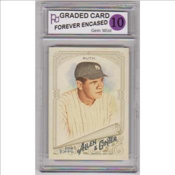 Graded Gem Mint 10 - Babe Ruth 2018 Topps Allen + Ginter #3 Card ...