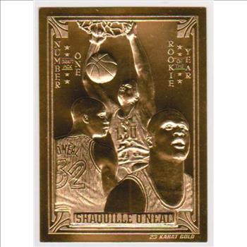 23 kt Gold - Shaquille O'Neal 1994 Classic Gold Card (1/24,900 ...