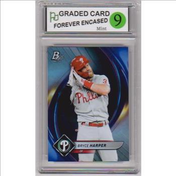Graded Mint 9 - Bryce Harper 2022 Bowman Platinum #57 Card | Property Room
