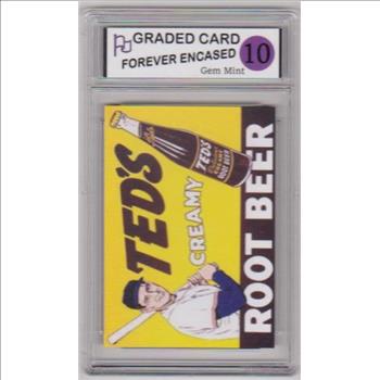 Graded Gem Mint 10 Ted Williams Ted's Creamy Root Beer Advertising ...