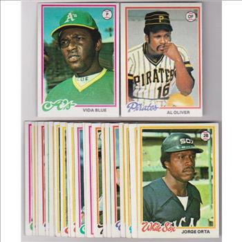 25 Different 1978 Topps Baseball Cards w/ Vida Blue + More | Property Room