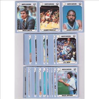100 Different 1990 North Carolina Cards w/ James Worthy, Dean Smith ...