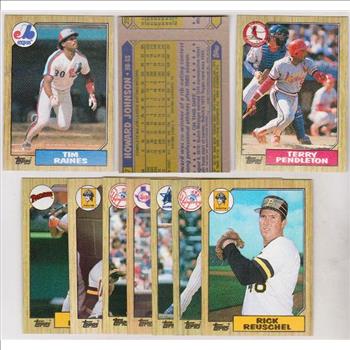 ERROR LOT - 10 Different 1987 Topps Baseball Wrong Back Errors - Tim ...