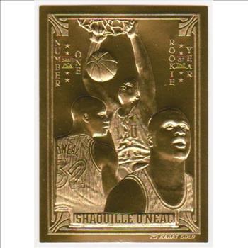 23 kt Gold - Shaquille O'Neal 1994 Classic Gold Card (1/24,900 ...
