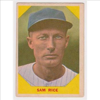 1960 Fleer Sam Rice #34 Card - HOF'er | Property Room