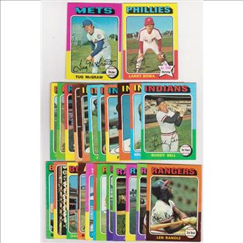 25 Different 1975 Topps Baseball Cards - Tug McGraw + More | Property Room
