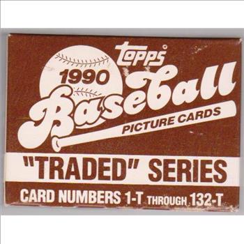 1990 Topps Traded Baseball 132 Card Set In Factory Box | Property Room