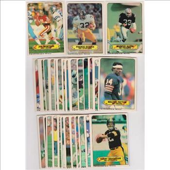 Set - 1983 Topps Football Stickers 33 Piece Set - Franco Harris + More ...