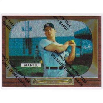 Mickey Mantle 1955 Bowman #202 Commemorative Card - 1996 Topps Finest ...