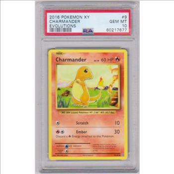 Graded PSA Gem Mint 10 - Charmander 2016 Pokemon XY Evolutions #9 Card ...
