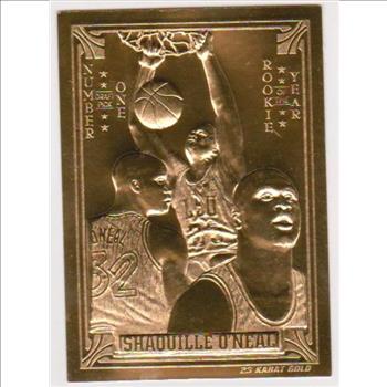 23kt Gold - Shaquille O'Neal 1994 Classic Gold Card (1/24,900 ...