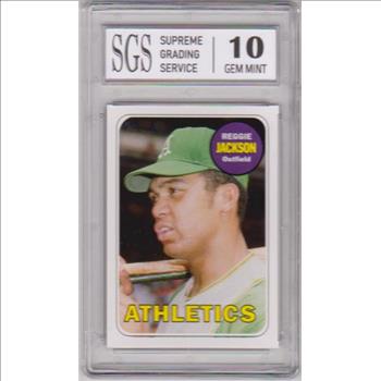 Graded Gem Mint 10 - Reggie Jackson 2006 Topps Rookie Of The Week #11 ...