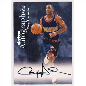 Signed - Cory Alexander 1999 Skybox Autographics Certified Autographed ...