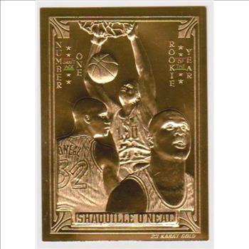 23kt Gold - Shaquille O'Neal 1994 Classic Gold Card (1/24,900 ...
