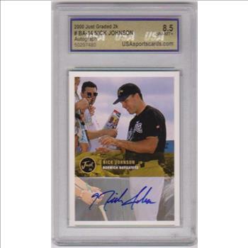 Signed Rookie Graded NM-MT+ 8.5 - Nick Johnson 2000 Just Minors Just ...
