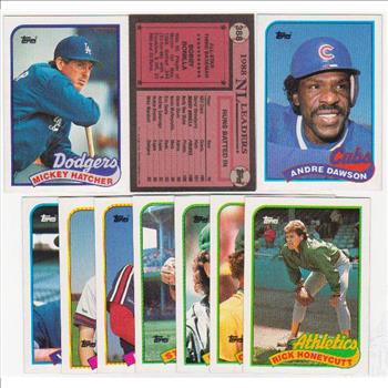 ERROR LOT - 10 Different 1989 Topps Baseball Wrong Back Errors - Andre ...