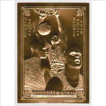 23 kt Gold - Shaquille O'Neal 1994 Classic Gold Card (1/24,900 ...