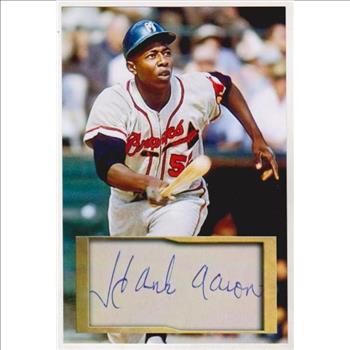 Hank Aaron 4x6 Photo w/ Facsimile Signature - Nice For Framing ...