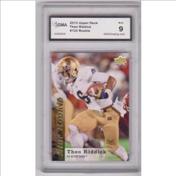Rookie Graded Mint 9 - Theo Riddick 2013 Upper Deck #122 Card ...