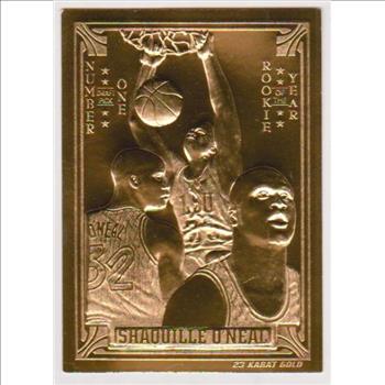 23 kt Gold - Shaquille O'Neal 1994 Classic Gold Card (1/24,900 ...
