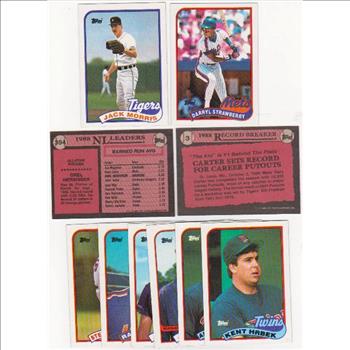 ERROR LOT - 10 Different 1989 Topps Baseball Wrong Back Errors - Darryl ...