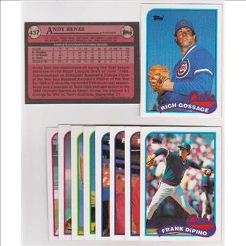 ERROR LOT - 10 Different 1989 Topps Baseball Wrong Back Errors - Rich ...