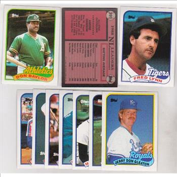 ERROR LOT - 10 Different 1989 Topps Baseball Wrong Back Errors - Fred ...