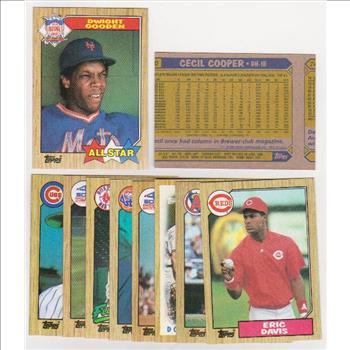 ERROR LOT - 10 Different 1987 Topps Baseball Wrong Back Errors w ...