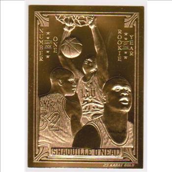 23 kt Gold - Shaquille O'Neal 1994 Classic Gold Card (1/24,900 ...