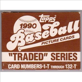 1990 Topps Traded Baseball 132 Card Set In Factory Box | Property Room
