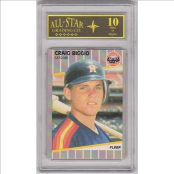 Rookie Graded 10 - Craig Biggio 1989 Fleer #353 Card | Property Room