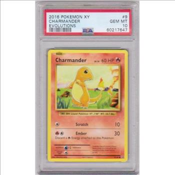 Graded PSA Gem Mint 10 - Charmander 2016 Pokemon XY Evolutions #9 Card ...