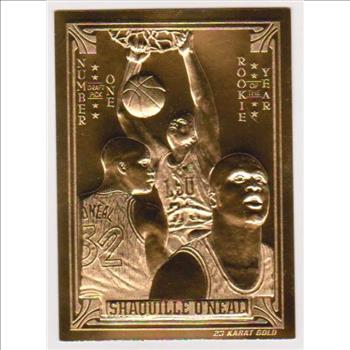 23kt Gold - Shaquille O'Neal 1994 Classic Gold Card (1/24,900 ...