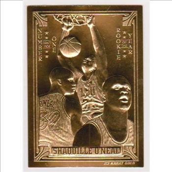 23 kt Gold - Shaquille O'Neal 1994 Classic Gold Card (1/24,900 ...