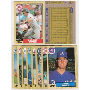 ERROR LOT - 10 Different 1987 Topps Baseball Wrong Back Errors w ...